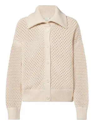 Varley Myrtle Pointelle Cotton Cardigan - Beige