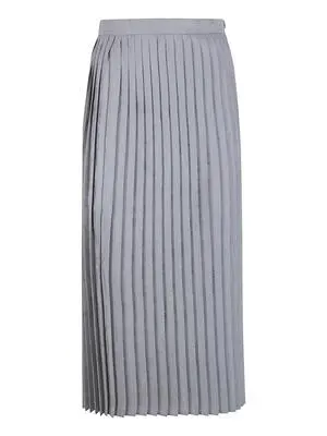 MAISON MARGIELA Printed Pleated Midi Skirt - Gray