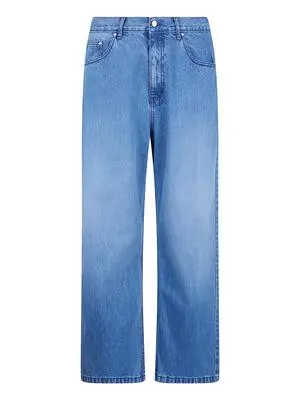ARTE ANTWERP Logo Pocket Straight Leg Pants - Blue