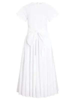 Patou Knot Detail Midi Dress - White