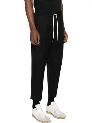 Drole De Monsieur Le Pantalon Cropped Trousers - Black