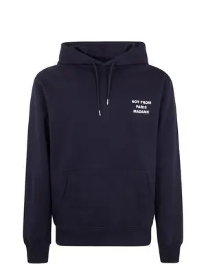 Drole De Monsieur Le Hoodie Slogan Hoodie - Black
