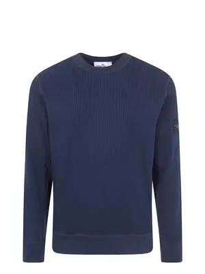 Stone Island Round Neck Sweatshirt - Blue