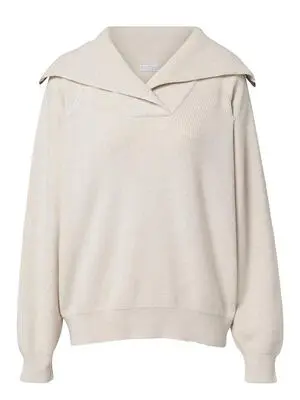 Brunello Cucinelli Monili Cotton Sweater - Beige