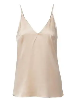 Brunello Cucinelli Silk-blend Satin Camisole - Beige