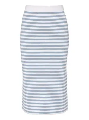 Max Mara Gennaio Striped Midi Skirt - Blue
