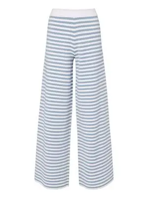 Max Mara Fingere Striped Wide-leg Pants - Blue