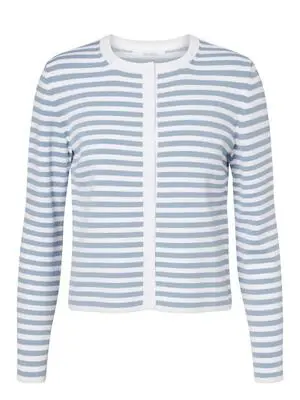 Max Mara Master Striped Cardigan White