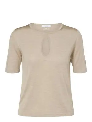 Max Mara Valido Silk And Cashmere Top - Beige