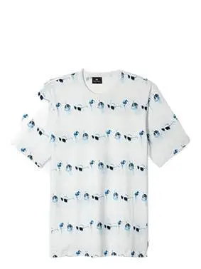 Paul Smith Light 'sunbleached Snaps' T-shirt - Blue