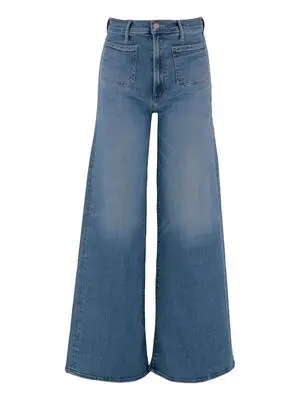 MOTHER Flared Leg Denim Jeans - Sky Blue