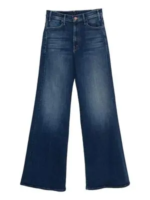 MOTHER The Hustler Roller Sneak Denim Jeans - Blue