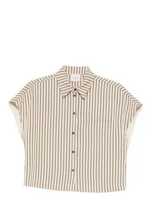 ALYSI Striped Shirt - Green