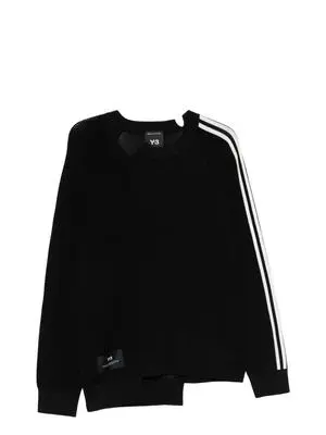 Y3 Logo Cotton Sweatshirt - Black