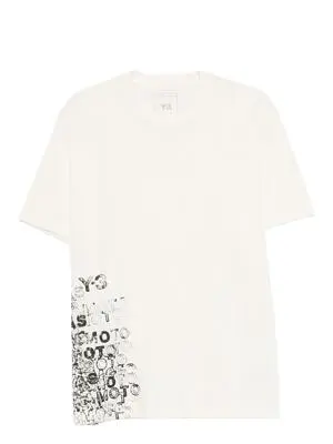 Y3 Printed Cotton T-shirt - White