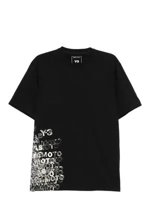 Y3 Printed Cotton T-shirt - Black