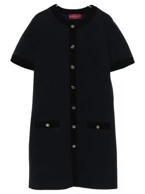 Gucci Wool Tweed Dress - Blue