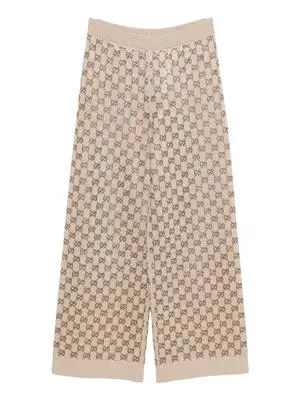 Gucci Gg Wool Trousers - Beige