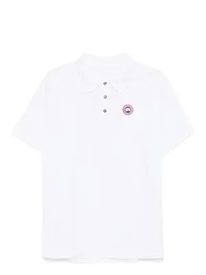 Canada Goose Logo Cotton Polo Shirt - White