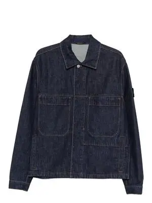 Stone Island Denim Cotton Jacket - Blue