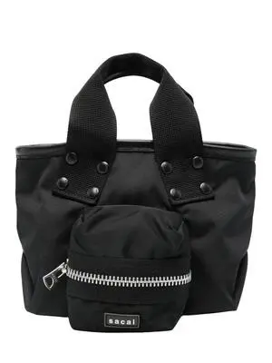 Sacai Pocket Small Nylon Tote - Black