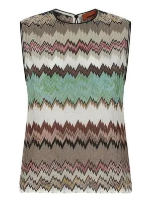 Missoni Zig Zag Tank Top - White