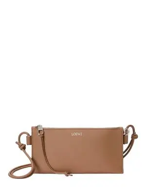 Loewe Glim Leather Pouch - Brown