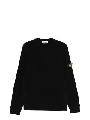 Stone Island Cotton Crewneck Sweatshirt - Black