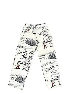 JORDAN Brooklyn Holiday Fleece Pant - White