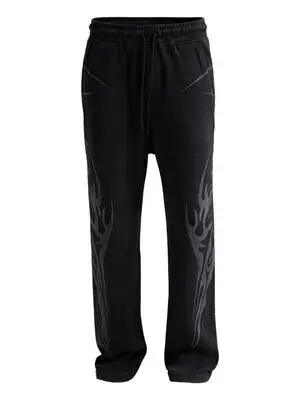 HELLSTAR Tribal Flame Sweatpants - Black