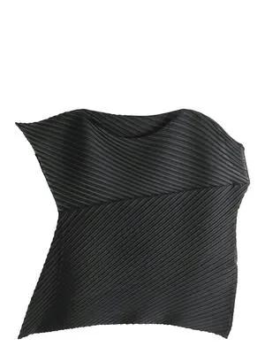 Issey Miyake Plaster Pleats Solid Shirt - Black