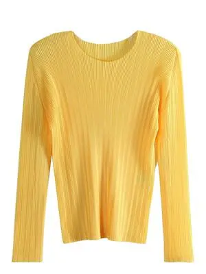 Issey Miyake Rib Pleats January Shirt - Yellow