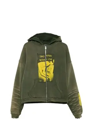 Enfants Riches Déprimés Two Wars Within One Assemblage Zip Hoodie - Green