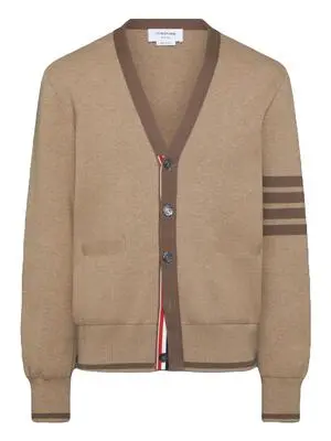 Thom Browne Milano Stitch V-neck Cardigan - White