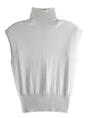 Rick Owens Short Sleeve Turtleneck Top - White