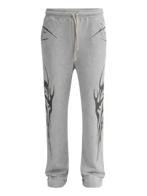 HELLSTAR Tribal Flame Sweatpants - Grey