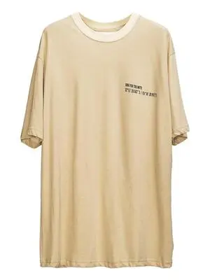 SONG FOR THE MUTE Coordinates Oversized Tee - Tan