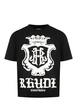 Rhude Oversized Chateau Crest Tee - Black
