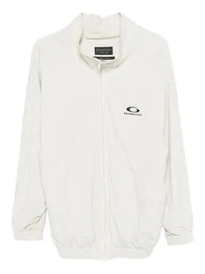 Balenciaga Off-shoulder Tracksuit Jacket - White