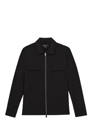 REISS Ascend Long-sleeved Stretch-woven Shirt - Black