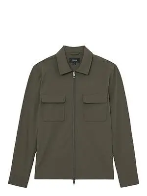 REISS Ascend Long-sleeved Stretch-woven Shirt - Green