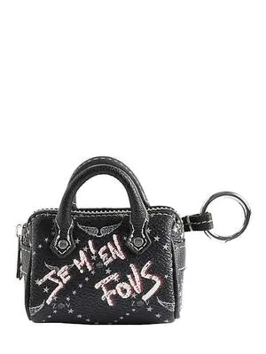 Zadig&Voltaire Leather Keyring - Black