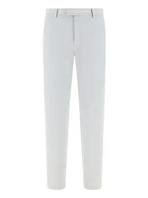 Boggi Milano Tapered-leg Stretch-woven Trousers - Ice