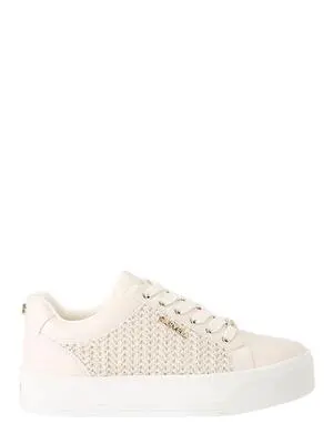 Carvela Sardinia Faux-leather Trainers - Cream