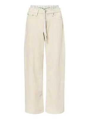 Rag & Bone Saige Layered-waistband Denim Jeans - Sandstripe