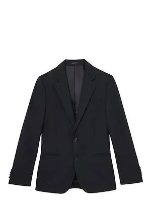 REISS Graduate Single-breasted Woven Suit Blazer - Navy