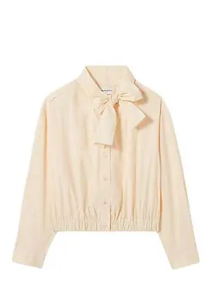 Claudie Pierlot Cotton-poplin Blouse - Vanilla