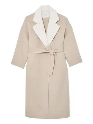 REISS Contrast-lapel Wool Coat - Neutral