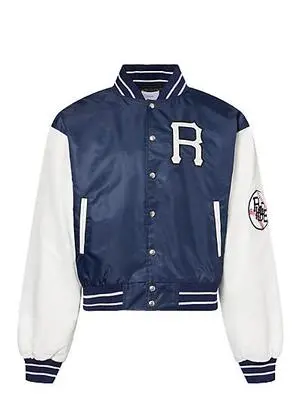 Rhude Batting Cage Contrast-sleeves Shell Jacket - Navy