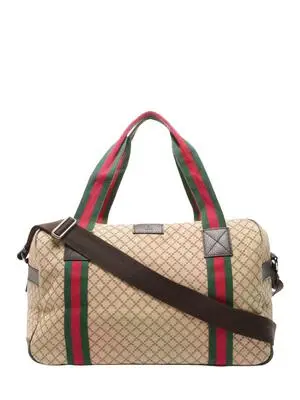 Gucci 2000-2020s Diamante Boston Bag - Neutrals